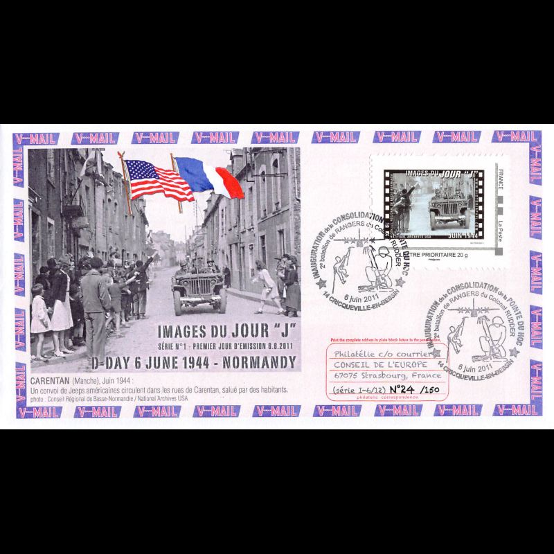 12 FDC 1er Jour - Images du Jour J de Juin 1944 - Série N°1