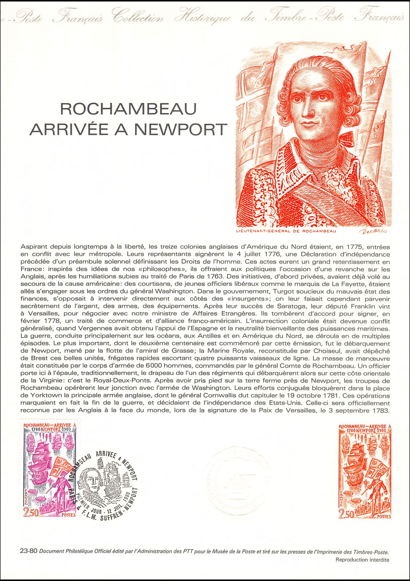 Document Officiel 1980 - Rochambeau