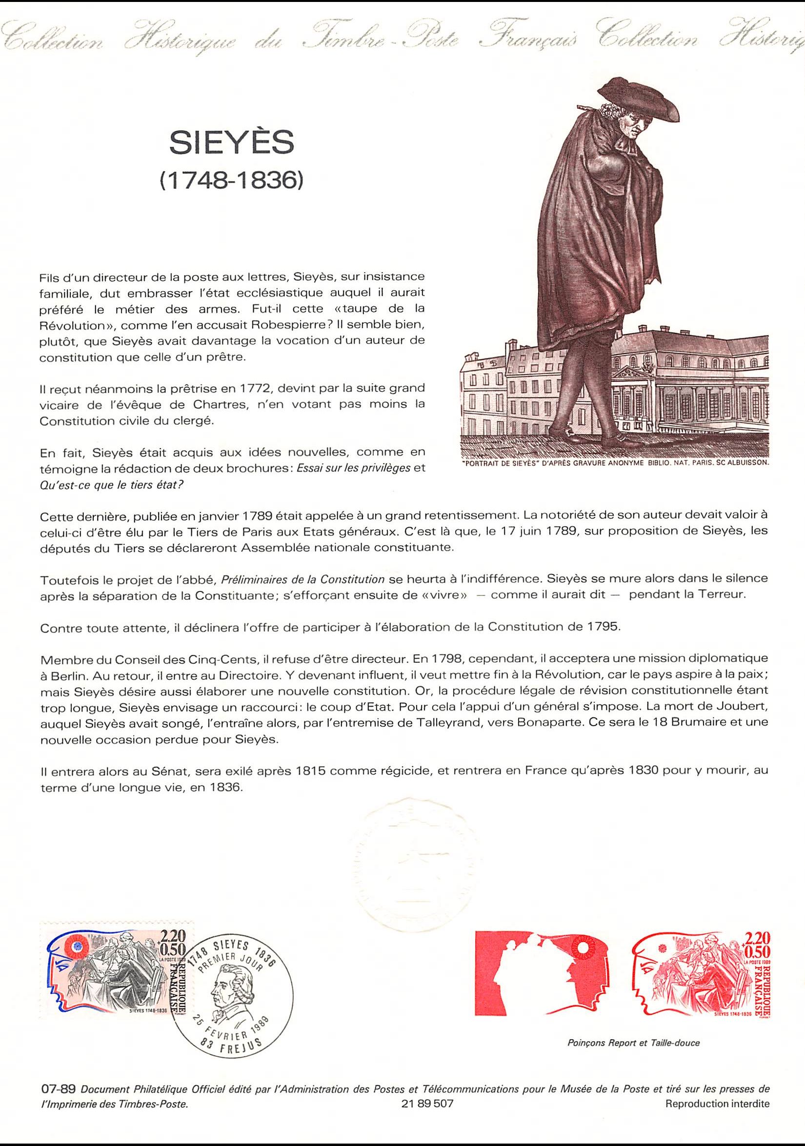 Document Officiel 1989 - Sieyès