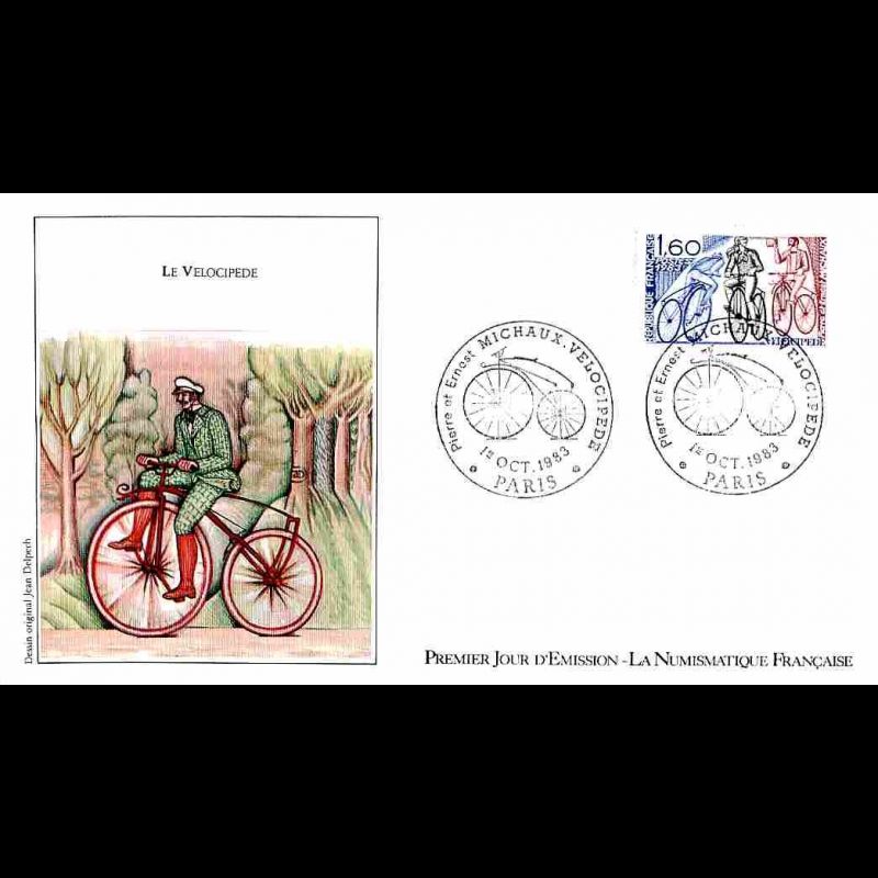FDC LNF - Le vélocipède de Pierre et Ernest Michaux - 1/10/1983 Paris