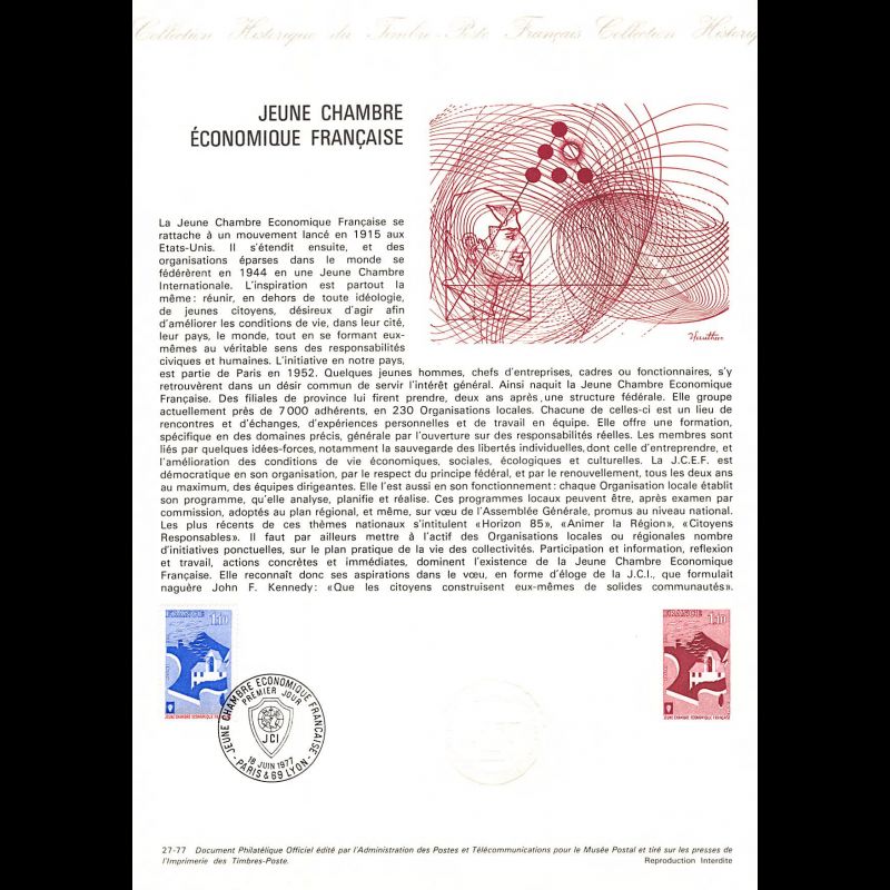 Document Officiel 1977 - Jeune chambre économique Française