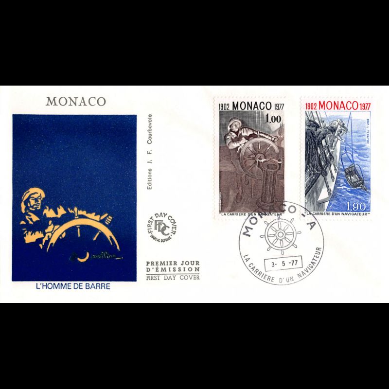 FDC - 1ère série - La Carrière d'un navigateur (5 env.), oblit PJ 3/5/77