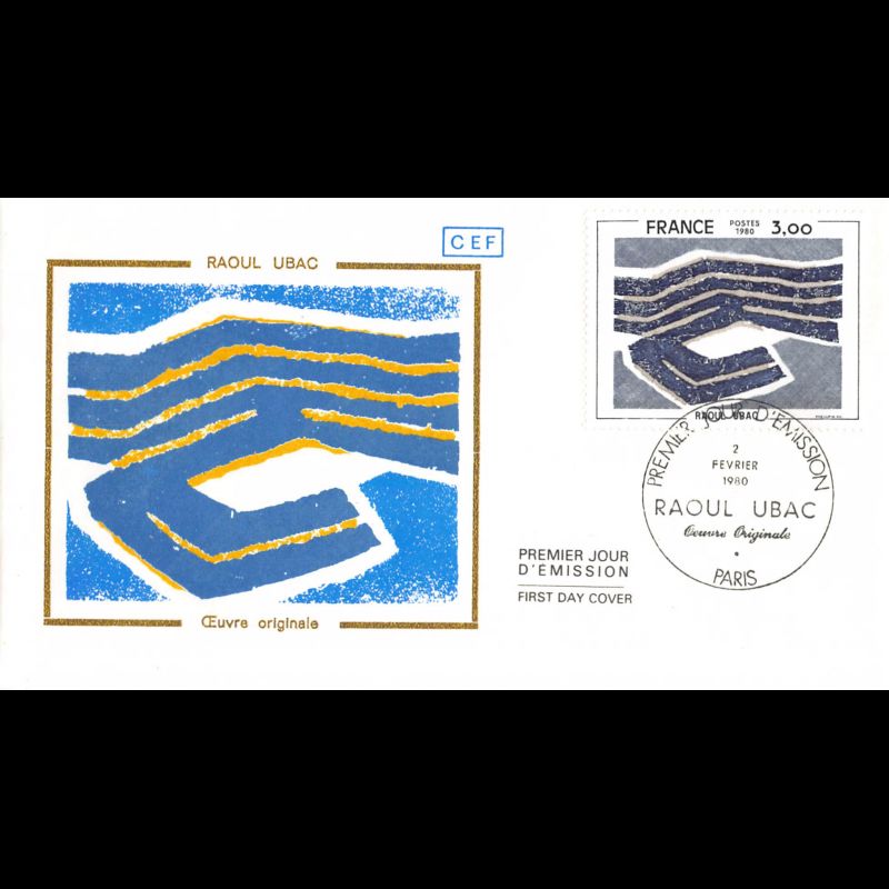 CEF - Raoul Ubac - Oeuvre originale - 2/2/1980 Paris